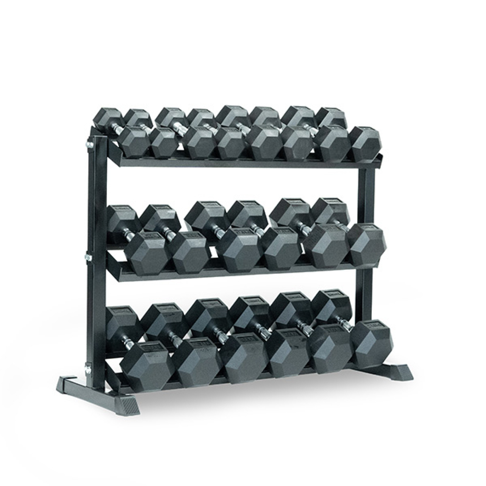 Taurus Hex Dumbbell Set with 3-Tier Rack – Shop Online - Fitshop